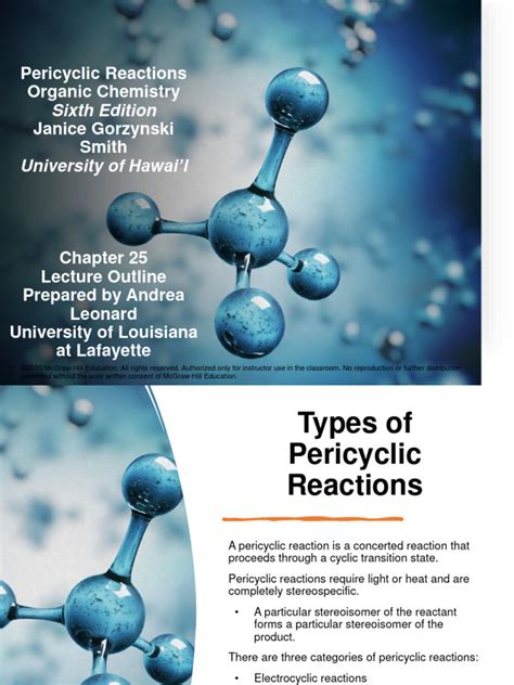 Per I Cyclic Reactions Lecture Pdf Molecular Orbital Photochemistry