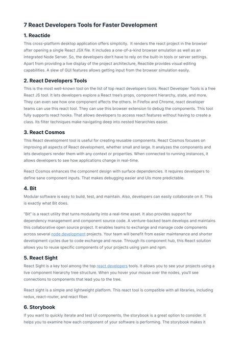 Ppt 7 Tools To Make React Development Faster And More Efficient