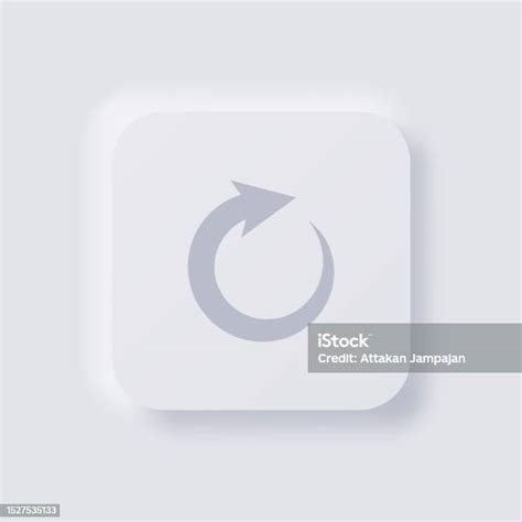 Circular Arrow Icon White Neumorphism Soft Ui Design For Web Design Application Ui And More