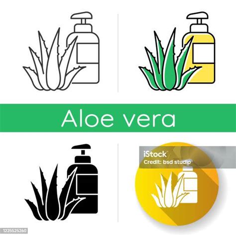 허브 로션 아이콘입니다 식물 기반 크림 천연 젤 유기농 입욕 제품 미용및피부과 알로에 베라 추출물 선형 검정 및 Rgb 색상 스타일입니다 격리된 벡터 일러스트레이션 개념에