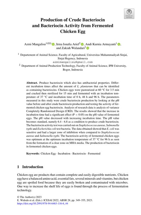 Pdf Production Of Crude Bacteriocin And Bacteriocin Activity From
