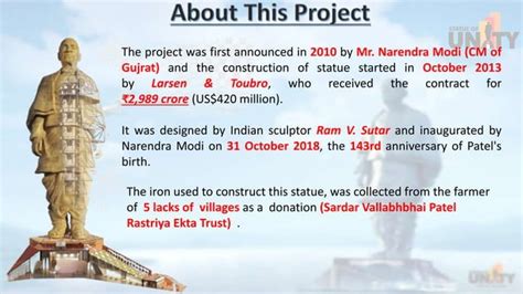 Statue Of Unity Pptx