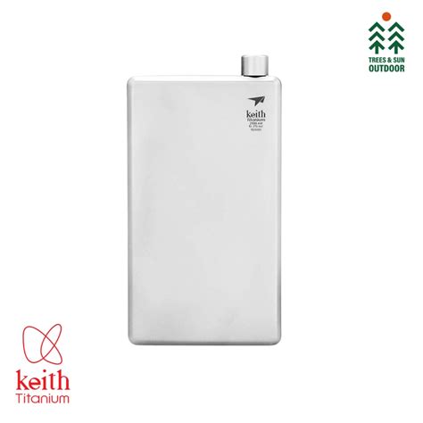 Keith Titanium Pocket Flask With Funnel 120ml Ti9306 Camping Bottle
