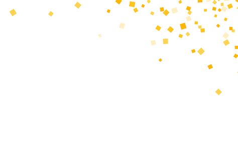 흰색에 떨어지는 세련된 골드 스퀘어 색종이 색조 고급스러운 색종이가 위에서 아래로 떨어집니다 엽서 스퀘어 디자인 Eps10 Starburst Bush에 대한 스톡 벡터 아트