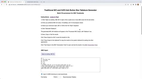 Abc Transcription Tools Traditional Irish Button Accordion Tablature