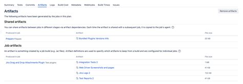 Viewing A Build S Artifacts Bamboo Data Center Atlassian Documentation