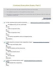 CON 124 PART C Exam Contract Execution Exam Part C Here Is Your Test Result The Dots Represent