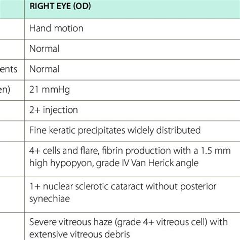 Most Common Differential Diagnosis Of Hypopyon Anterior Uveitis And Download Table