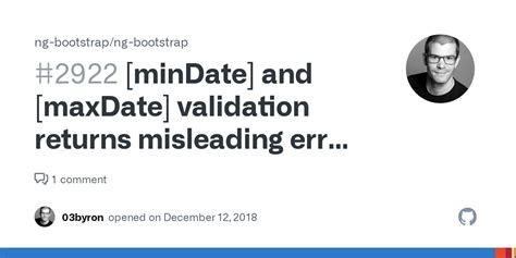 Mindate And Maxdate Validation Returns Misleading Error Description