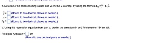 Solved A Report The Regression Equation Using The Words