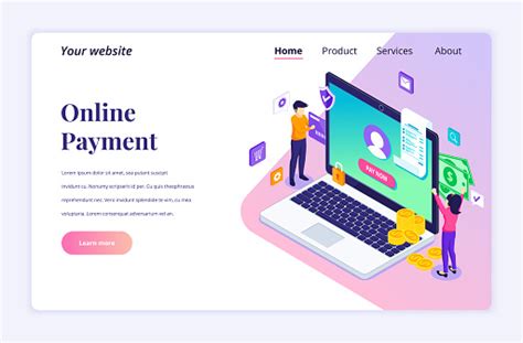온라인 지불 송금의 현대 평면 등대 설계 개념 사람들은 웹 사이트 및 모바일 웹 사이트에 대한 온라인 거래를하고 있습니다 방문 페이지 템플릿입니다 벡터 일러스트레이션 3차원