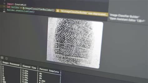 fingerprints biometry analysis with neural network machine learning