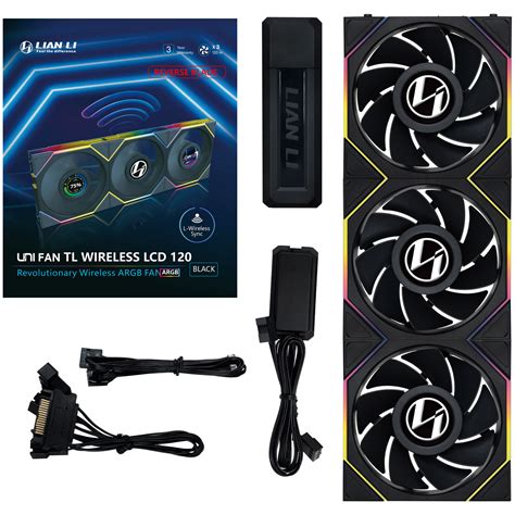 Lian Li Uni Fan Tl Lcd Wireless Reverse Blade Lüfter 3er Pack Inkl