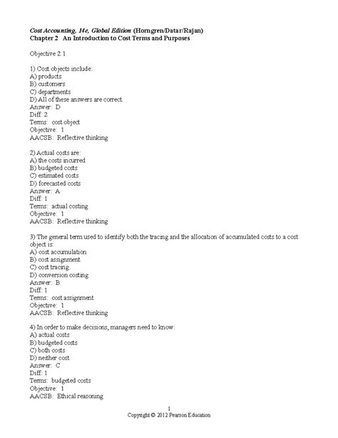 Lecturenote 875129059 Cost And Managerial Accounting I Distance Module For Degree Program C