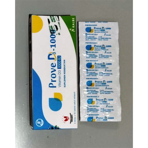 Jual Prove D3 1000iu 1 Strip 10 Tablet Shopee Indonesia