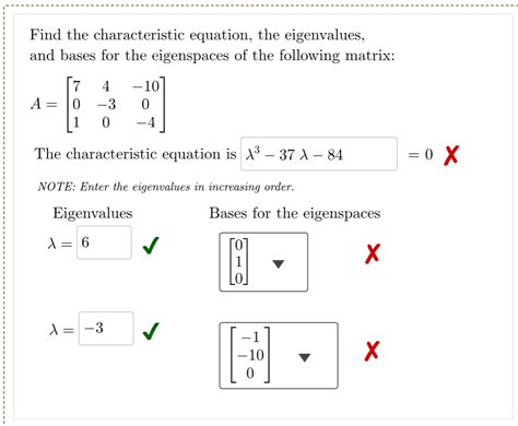 Solved Find The Characteristic Equation The Eigenvalues Chegg Com