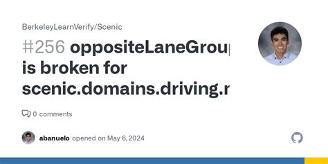 OppositeLaneGroup Is Broken For Scenic Domains Driving Model Issue BerkeleyLearnVerify