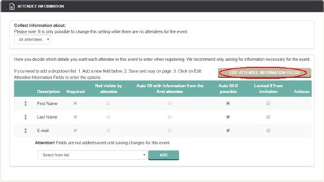 Use Dropdowns Check Boxes Date Fields And Multi Line Text Fields When Collecting Attendee Info