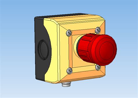 带远程状态控制的停止按钮 Step 模型图纸下载 懒石网