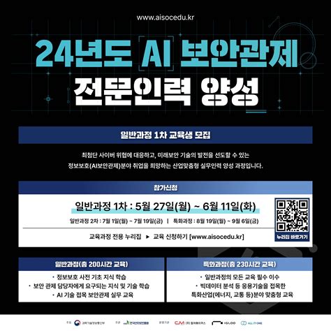 한국인터넷진흥원 Ai 보안관제 전문인력 양성 일반과정 1차 교육생 모집 공모전 대외활동 링커리어