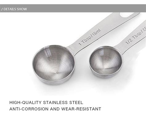 Badu Bg 6 бр компл Мерителни лъжици от неръждаема стомана Чаша Многофункционални подправки