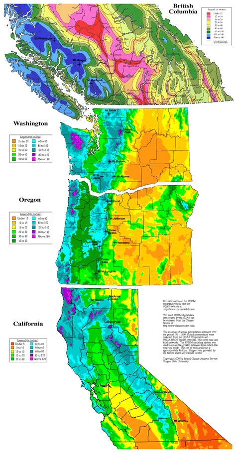 Cascade Range Mts Map
