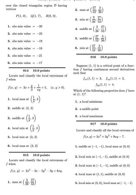 Solved Over The Closed Triangular Region D Having Vertices Chegg