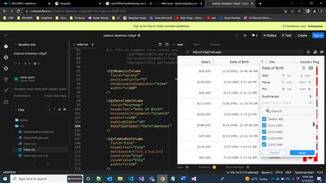 IgrDateTimeColumn Filter Doesn T Show The Same Format As Column Issue