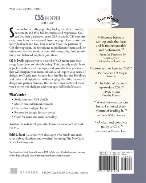 CSS In Depth First Edition By Keith J Grant