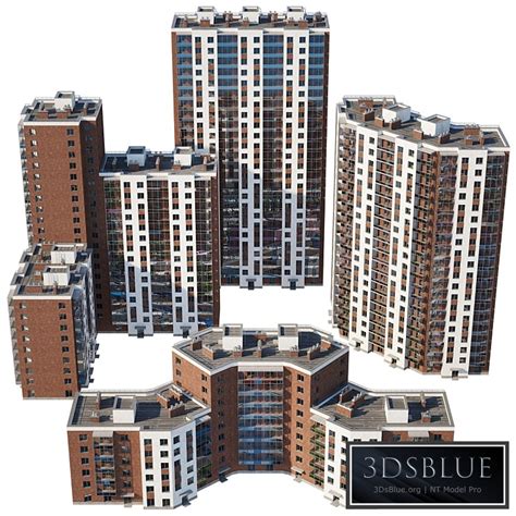 Set Of Multi Storey Buildings