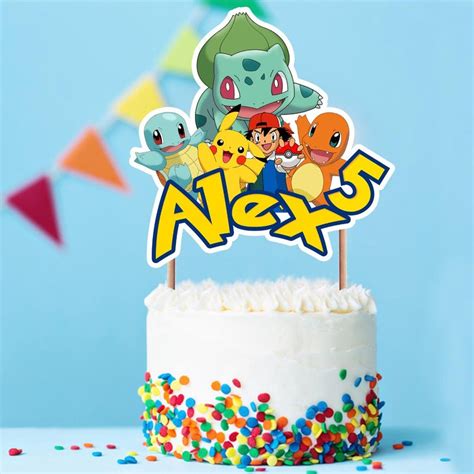 Personalized Pikachu Topper Etsy