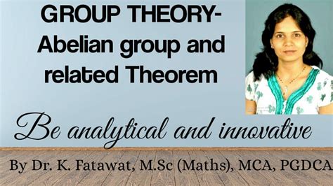 algebra group theory abelian group related theorem youtube