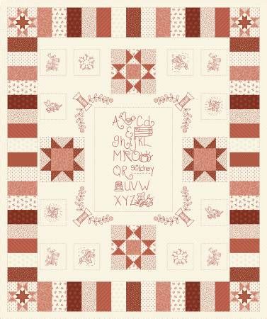 Red White Beautiful Red Sampler Panel