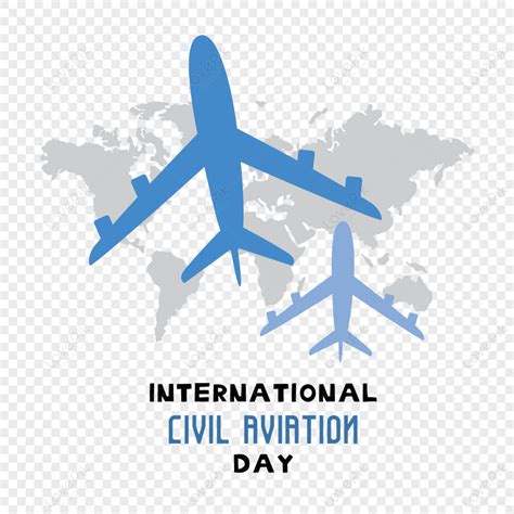 손으로 그린 국제 민간 항공의 날지도비행 Png 일러스트 무료 다운로드 Lovepik