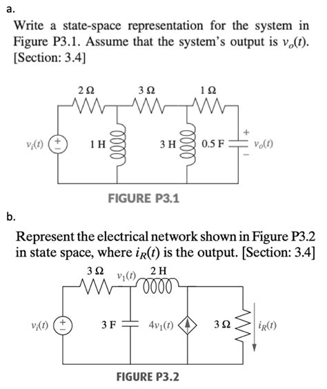 Solved A Write A State Space Representation For The System