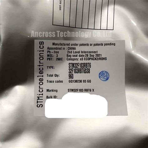 New Stmicroelectronics Stm32f103rbt6 Instock Ancross Technology