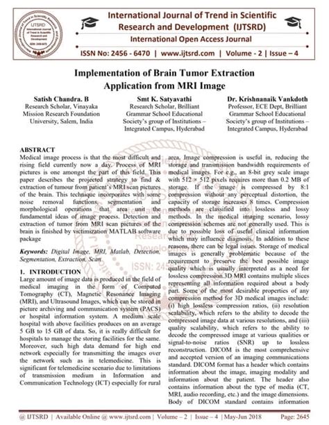Implementation Of Brain Tumor Extraction Application From Mri Image Pdf