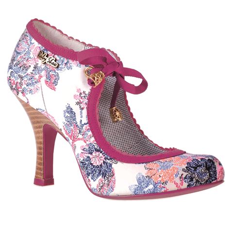 Ruby Shoo Willow Shoes Toyko Bag 3 8 Pink White Oriental Floral