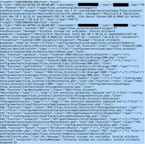 External Storage Samba Error Rnextcloud