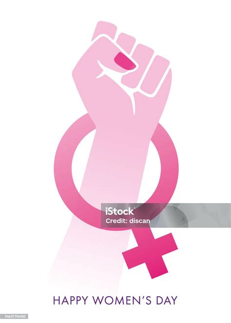 세계 여성의 날은 페미니스트 운동의 양성 평등을 위해 싸우는 국경일입니다 International Womens Day에 대한 스톡 벡터 아트 및 기타 이미지