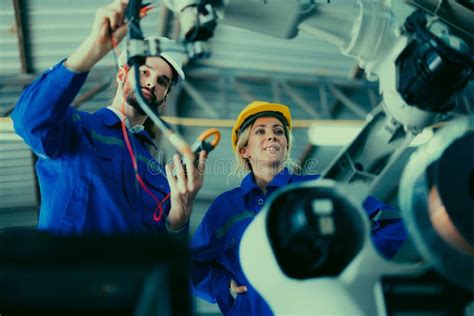 Robotic Technician Control Automation Works Within Accepted Limits By Testing Operating Voltages