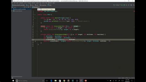 Binary Search Live Coding Example Java Interview Youtube