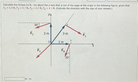Solved Calculate The Torque In N M ﻿about The Z Axis That