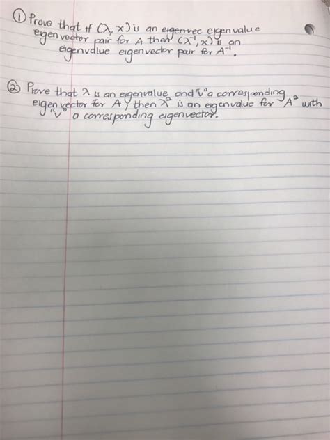Solved Prove That If Lambda X Is An Eigenvalue