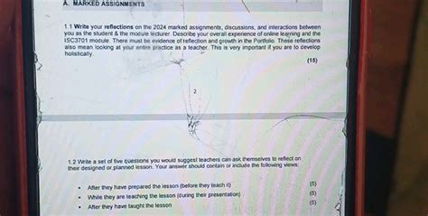 A Marked Assignments 11 Write Your Studyx