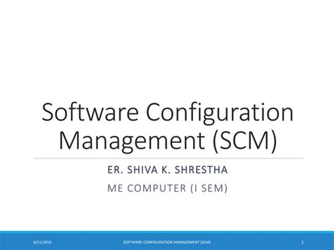 Software Configuration Management Scm Pptx Operating Systems
