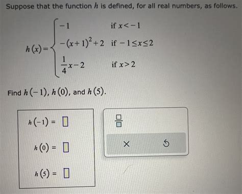 Solved Suppose That The Function H Is Defined For All Real Chegg