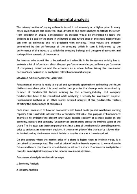 Doc Fundamental Analysis Notes