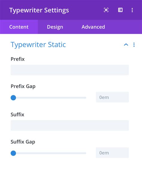 Typewriter Static Content Tab Typewriter Docs Divi Modules