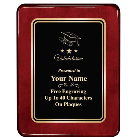 Valedictorian Plaques Crown Awards